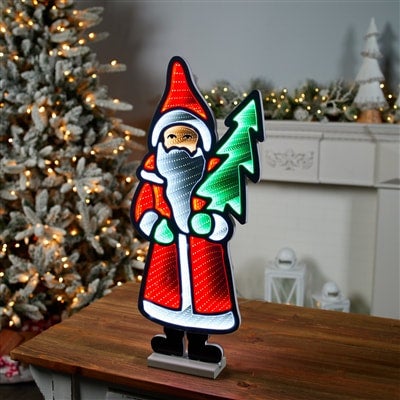 Santa with Tree Infinity light from Melrose | Uptown Elegance 109 North ...