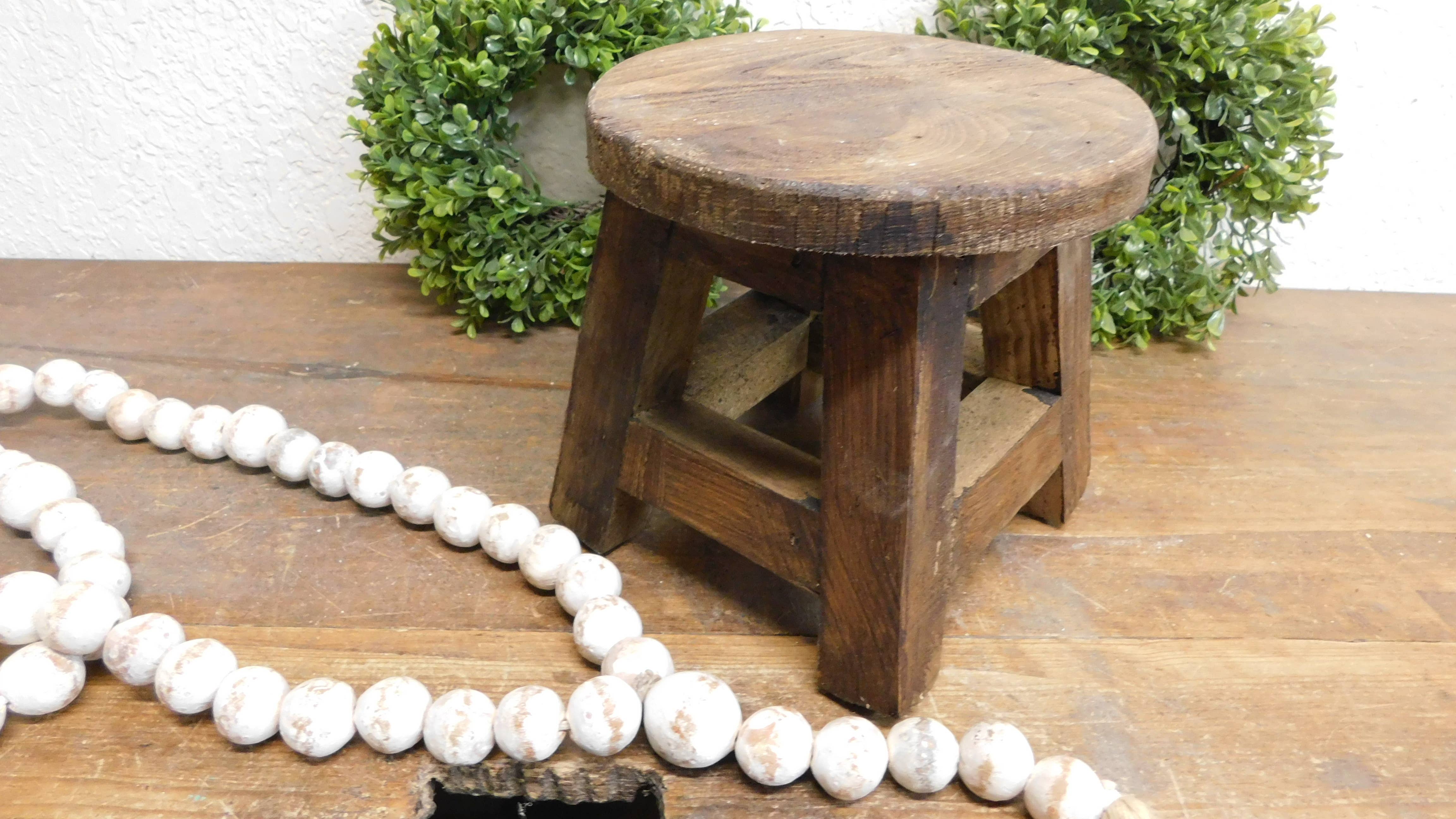 Farmhouse Wooden Mini Stools-Stool-Home Decor-NEW-8x8x8 in. | Uptown ...